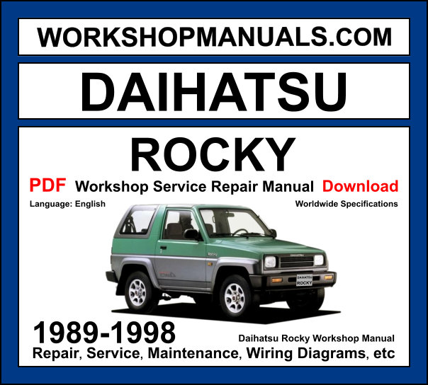 Daihatsu Rocky F78 Workshop Manual